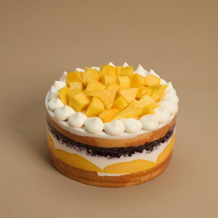 Mango Coconut Chiffon w/ Purple Sticky Rice Pudding – Dulcet Cakes & Sweets